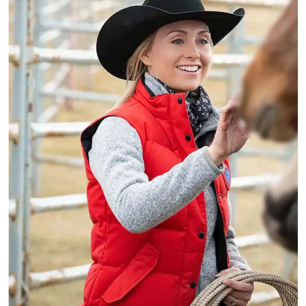 Heartland S14 Amy Fleming Red Vest (Inspired Style) – Pro Leather Craft