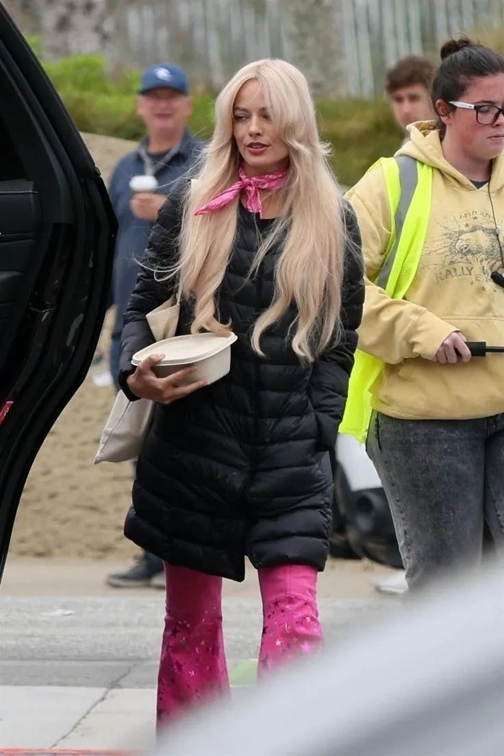 Margot Robbie Barbie Black Puffer Jacket – Pro Leather Craft